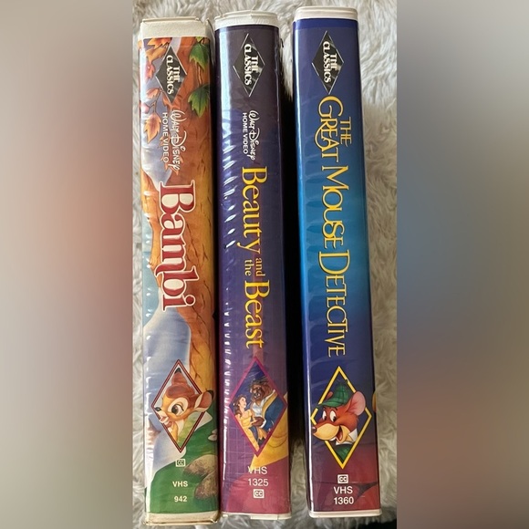 Disney | Media | Lot Of 3 Vintage Disney Black Diamond Classics Vhs ...
